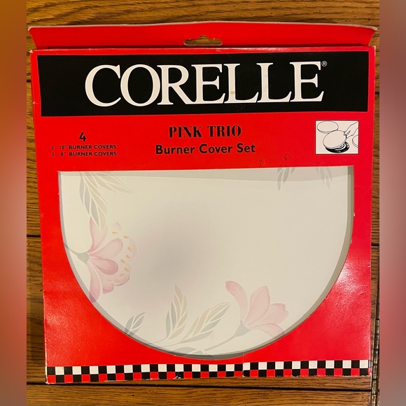 Corelle | Kitchen | Nib Corelle Pink Trio Burner Cover Set Set Of 4 2 ...